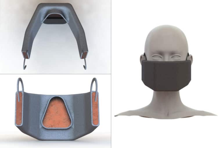 A reusable heated face mask to filter and inactivate coronaviruses